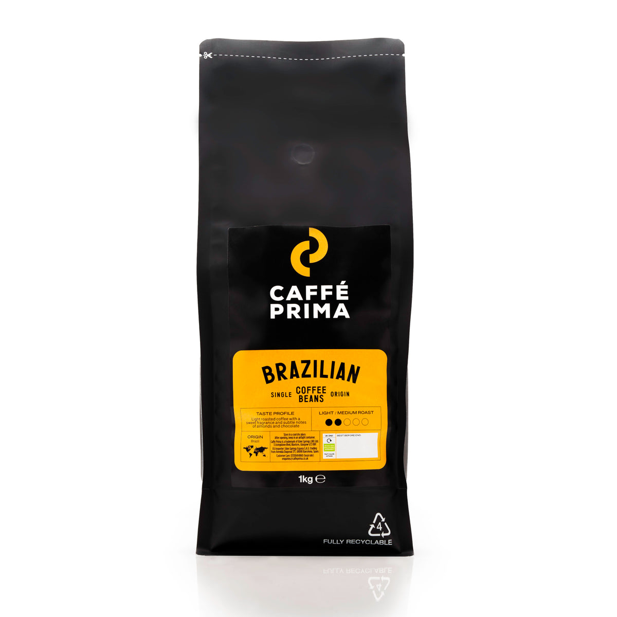 Caffé Prima Brazilian Coffee Beans 1kg & 6kg