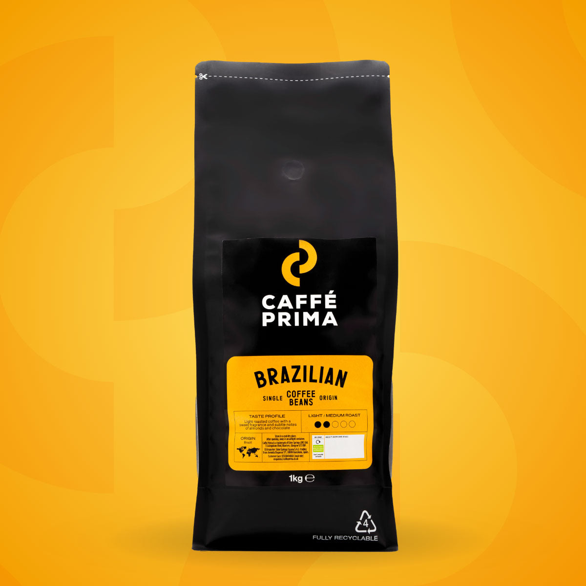 Premium Brazilian Coffee Beans | Caffé Prima 100% Arabica | 1kg & 6kg ...